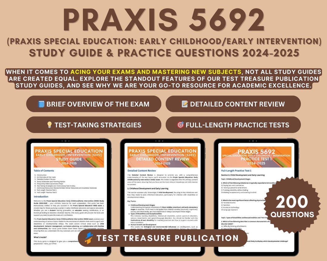 Praxis Special Education 5692 Study Guide 2024-25: Master Early ...