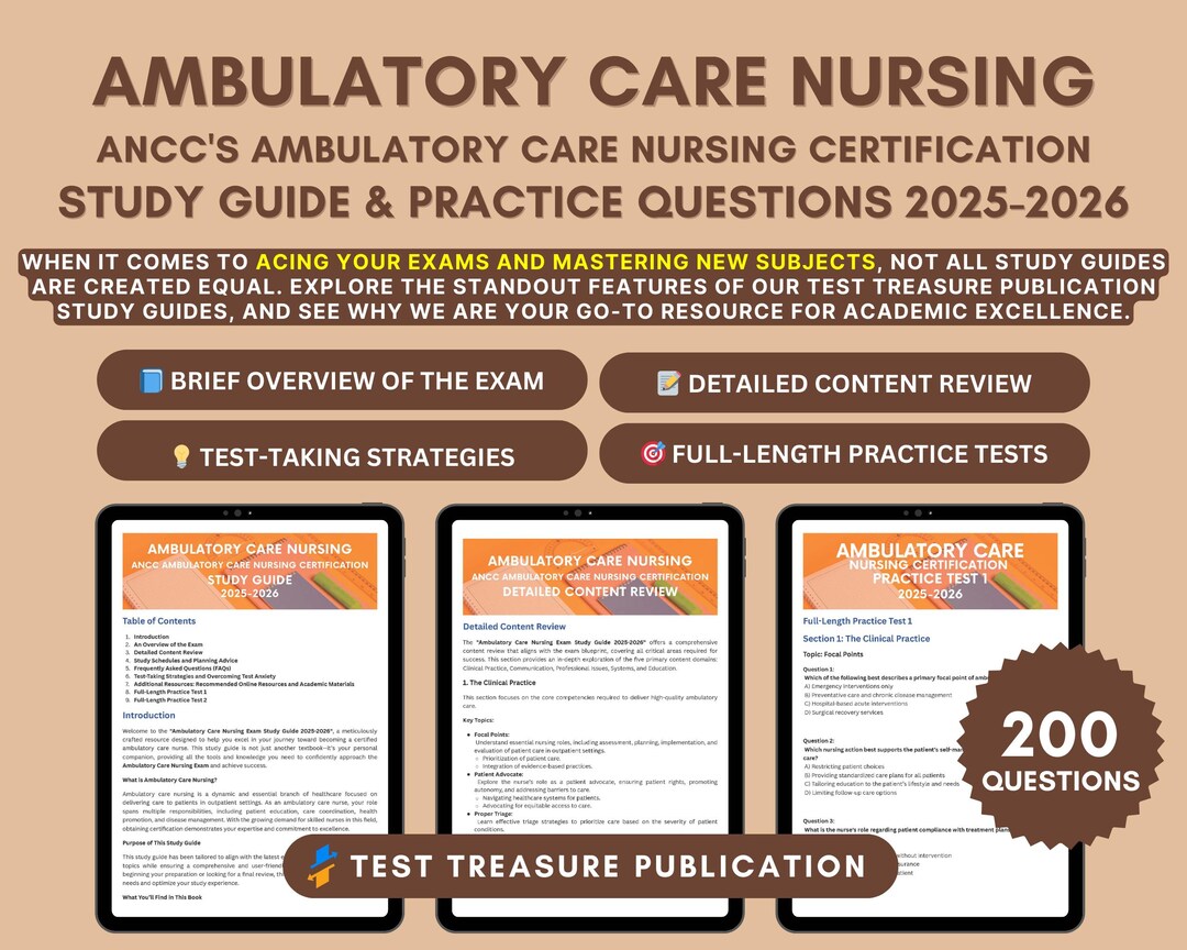 Ambulatory Care Nursing Exam Study Guide 2025-2026: ANCC Certification ...