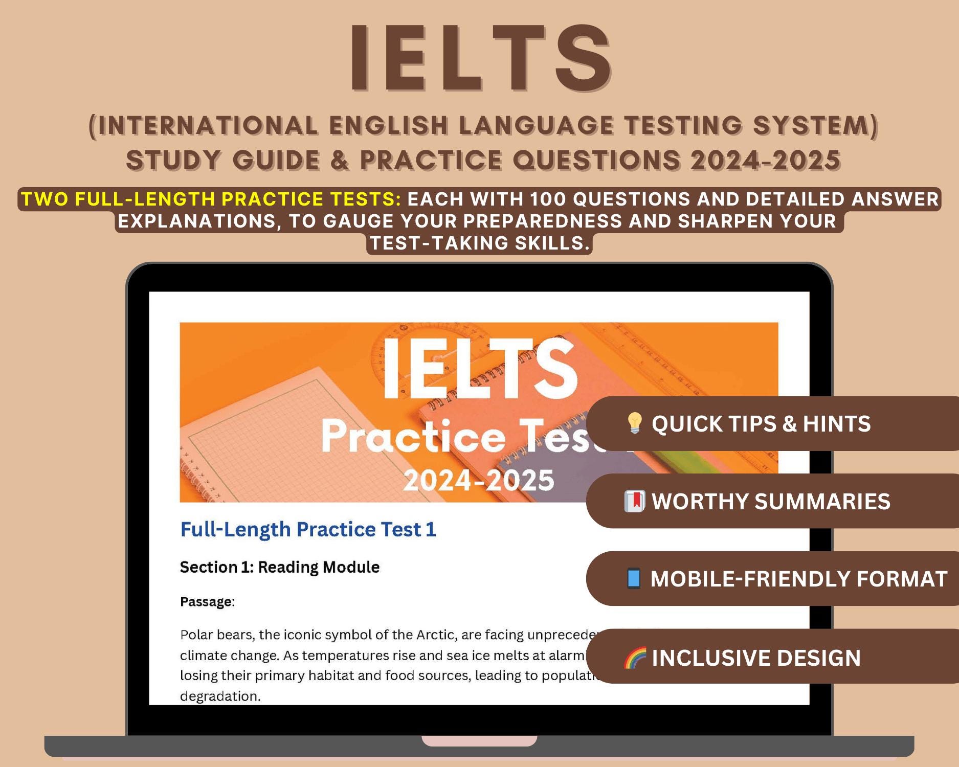 IELTS Study Guide 2024-2025: English Language Proficiency Test - Exam ...