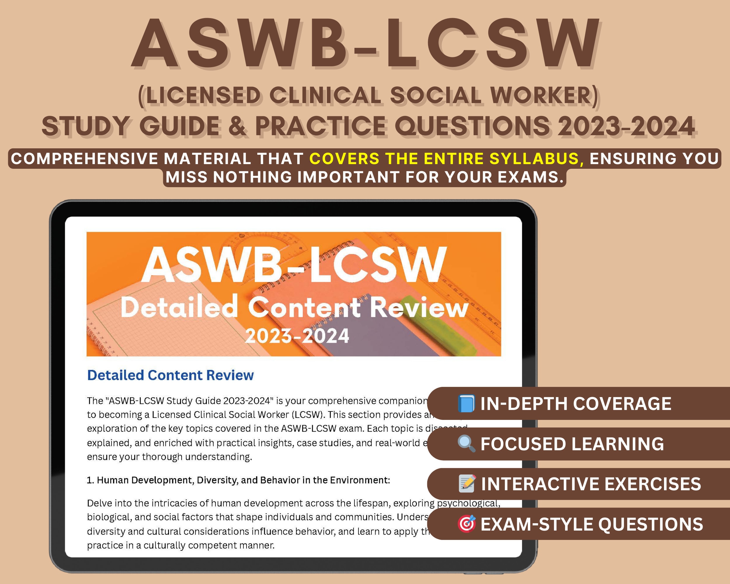 ASWB-LCSW Exam Prep 2023-24: Study Guide for Clinical Social Work ...