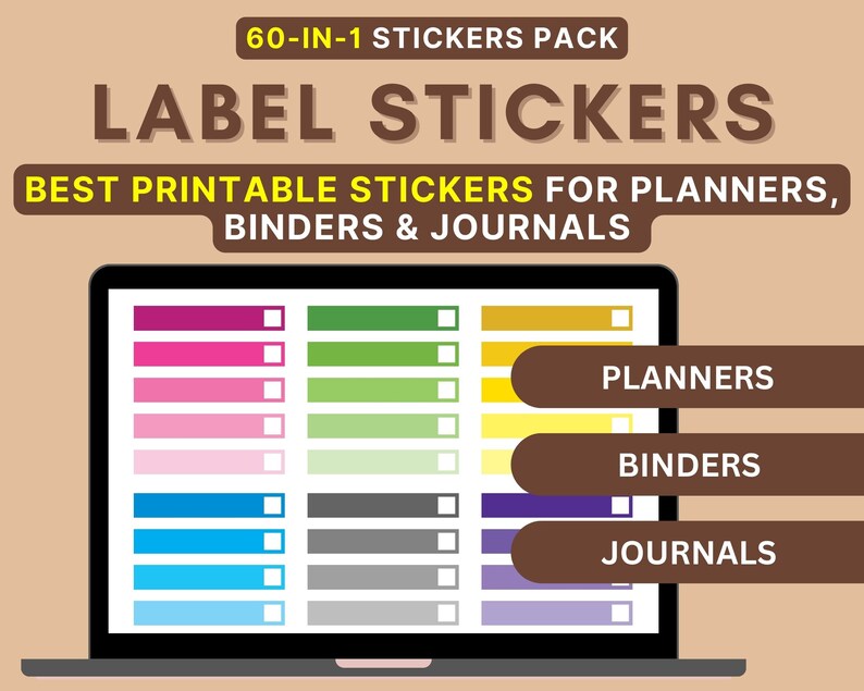 Checklist Bliss: Label Stickers With Checkboxes for Journal - Etsy