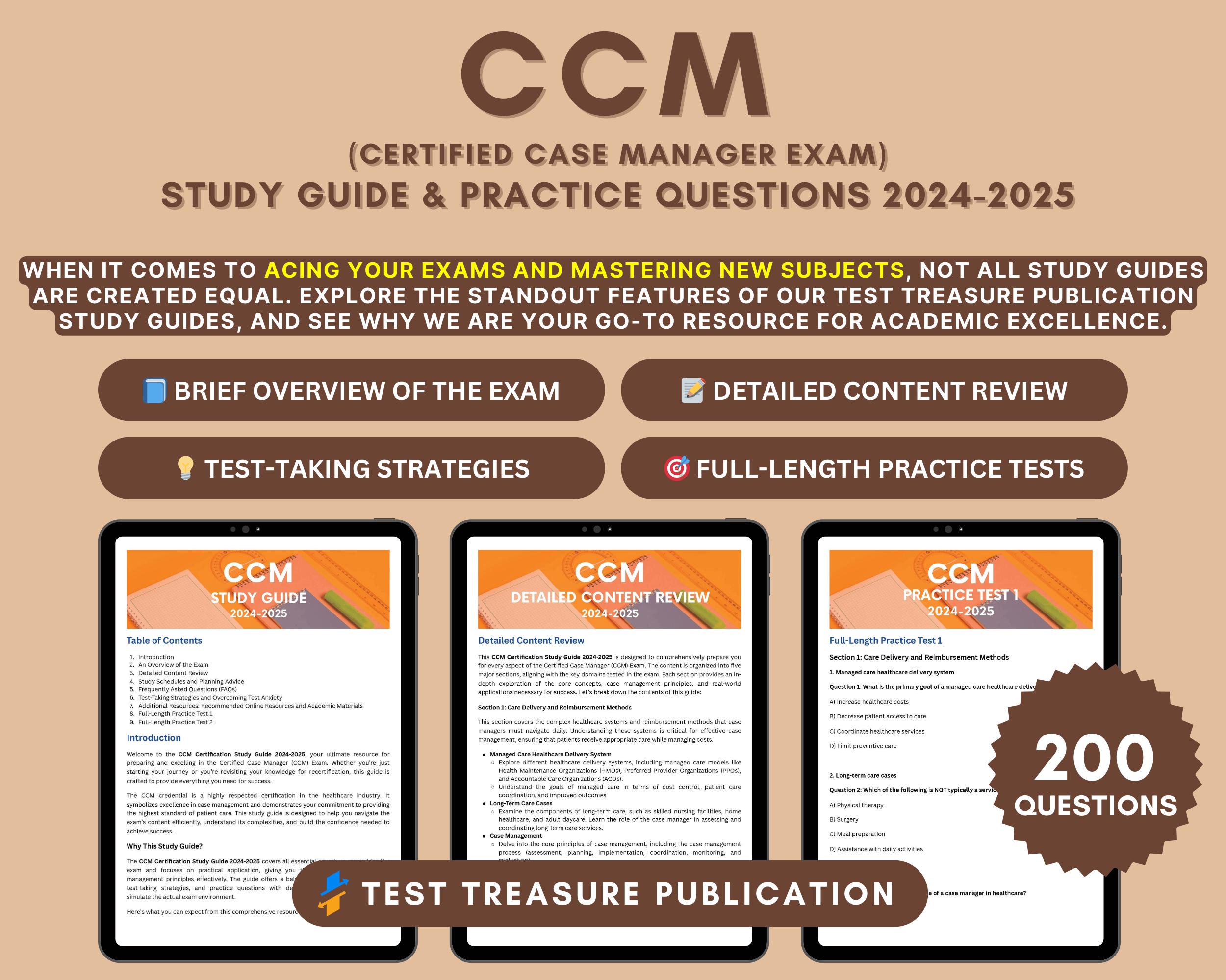 CCM Certification Study Guide 2024-2025: Pass the CCM Exam With ...