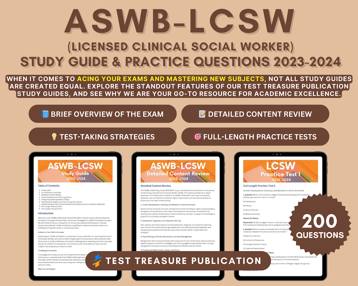 ASWB-LCSW Exam Prep 2023-24: Study Guide for Clinical Social Work ...