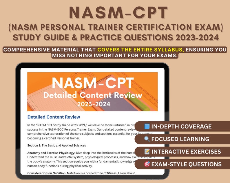 NASM CPT Study Guide 2023-2024: In-depth Content Review, Practice Tests ... NASM CPT Study Guide 2023-2024: In-depth Content Review, Practice Tests ...