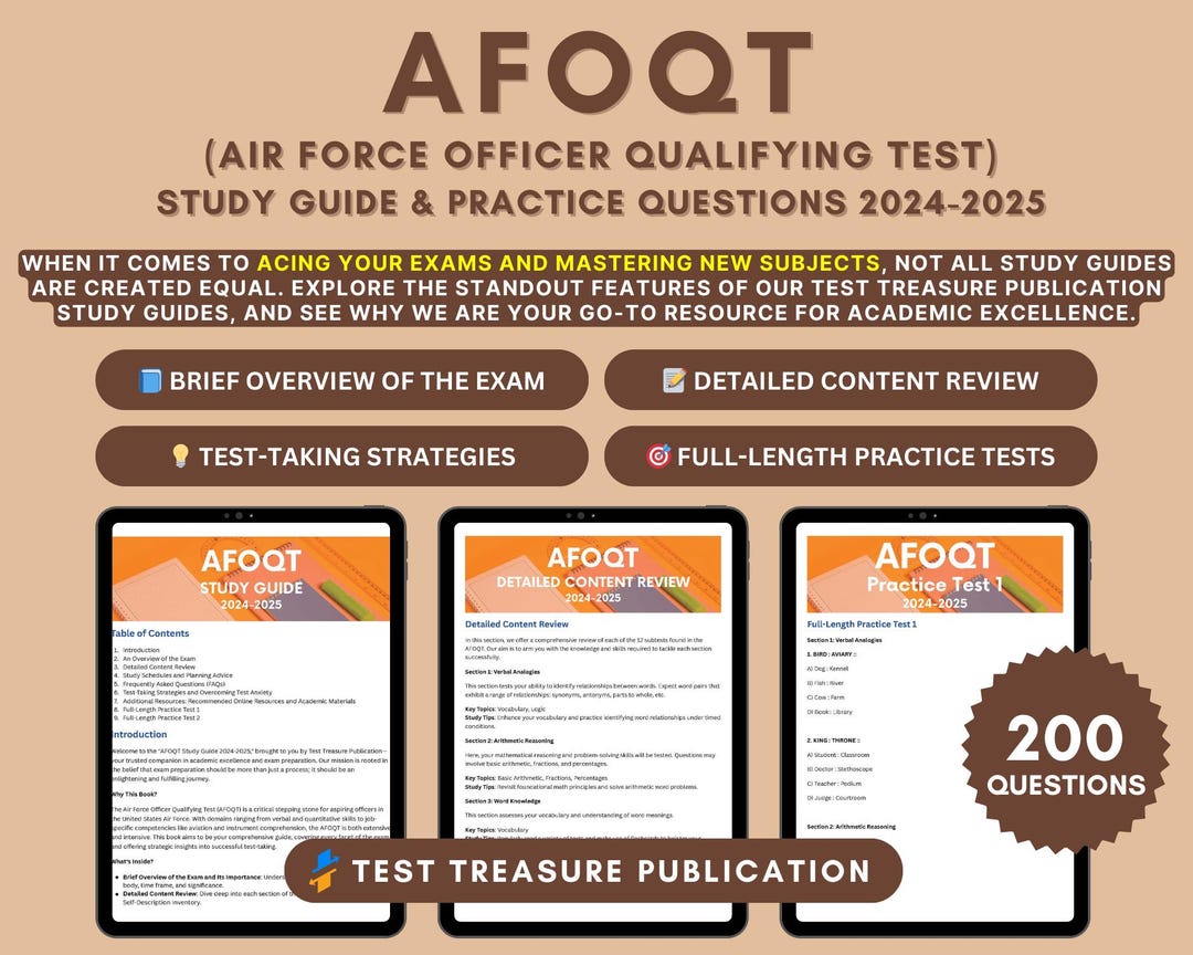 AFOQT Study Guide 2024-2025: Practice Questions, Detailed Answers, Tips ...