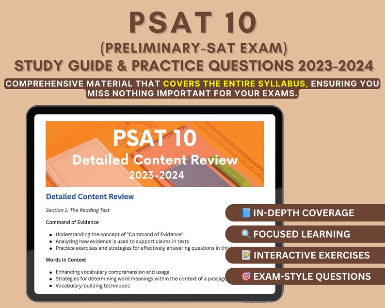 PSAT 10 Prep Book 2023-2024: In-depth Review of Reading, Writing and ...