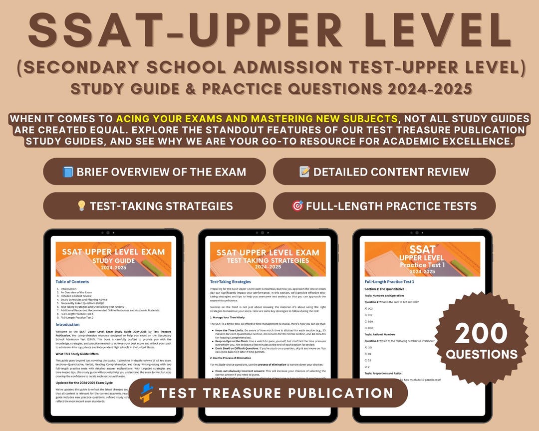 SSAT Upper Level Prep Book 2024-2025: In-depth Content Review, Practice ...