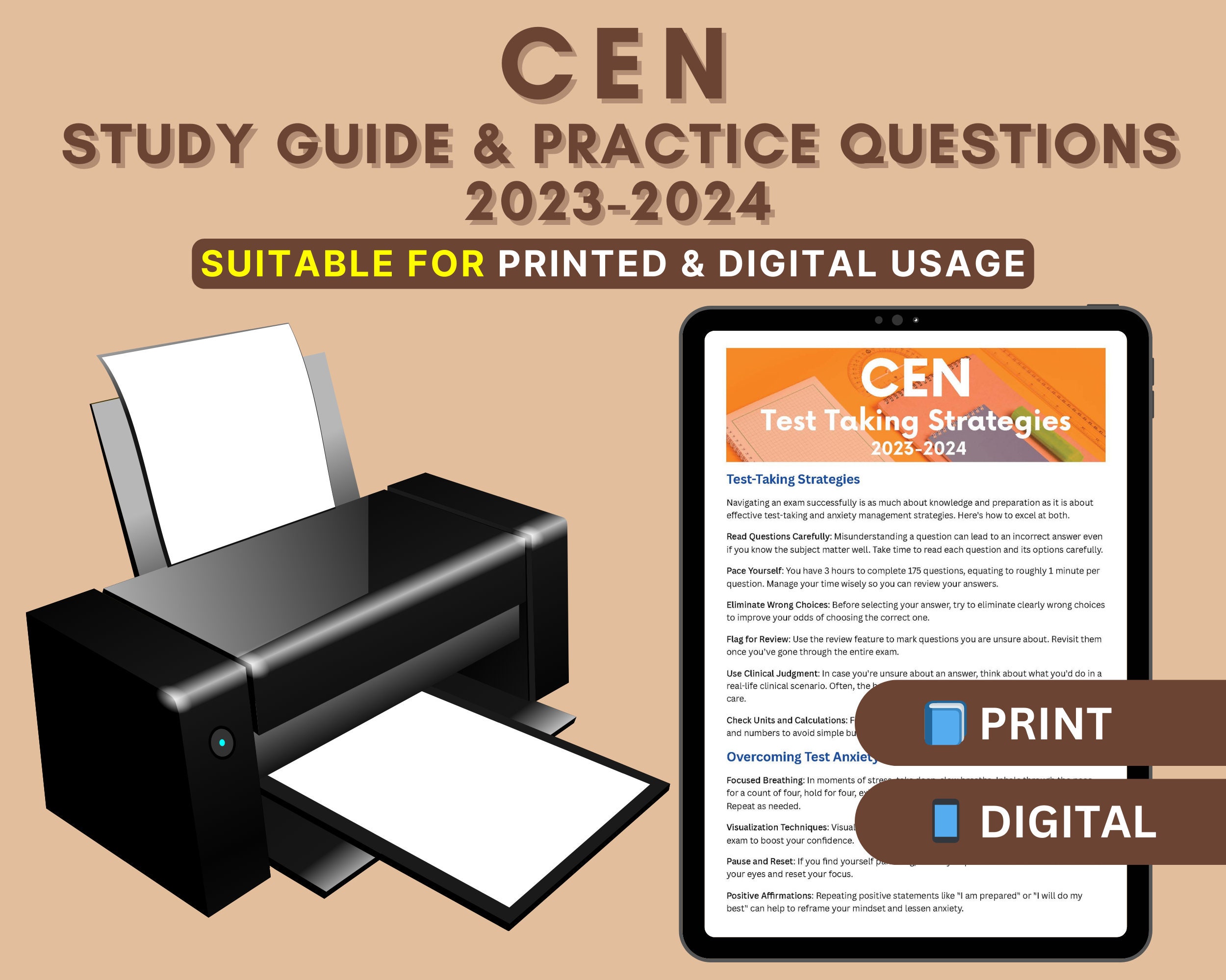CEN Study Guide 2023-24: Practice Questions, Detailed Answers, Tips ...