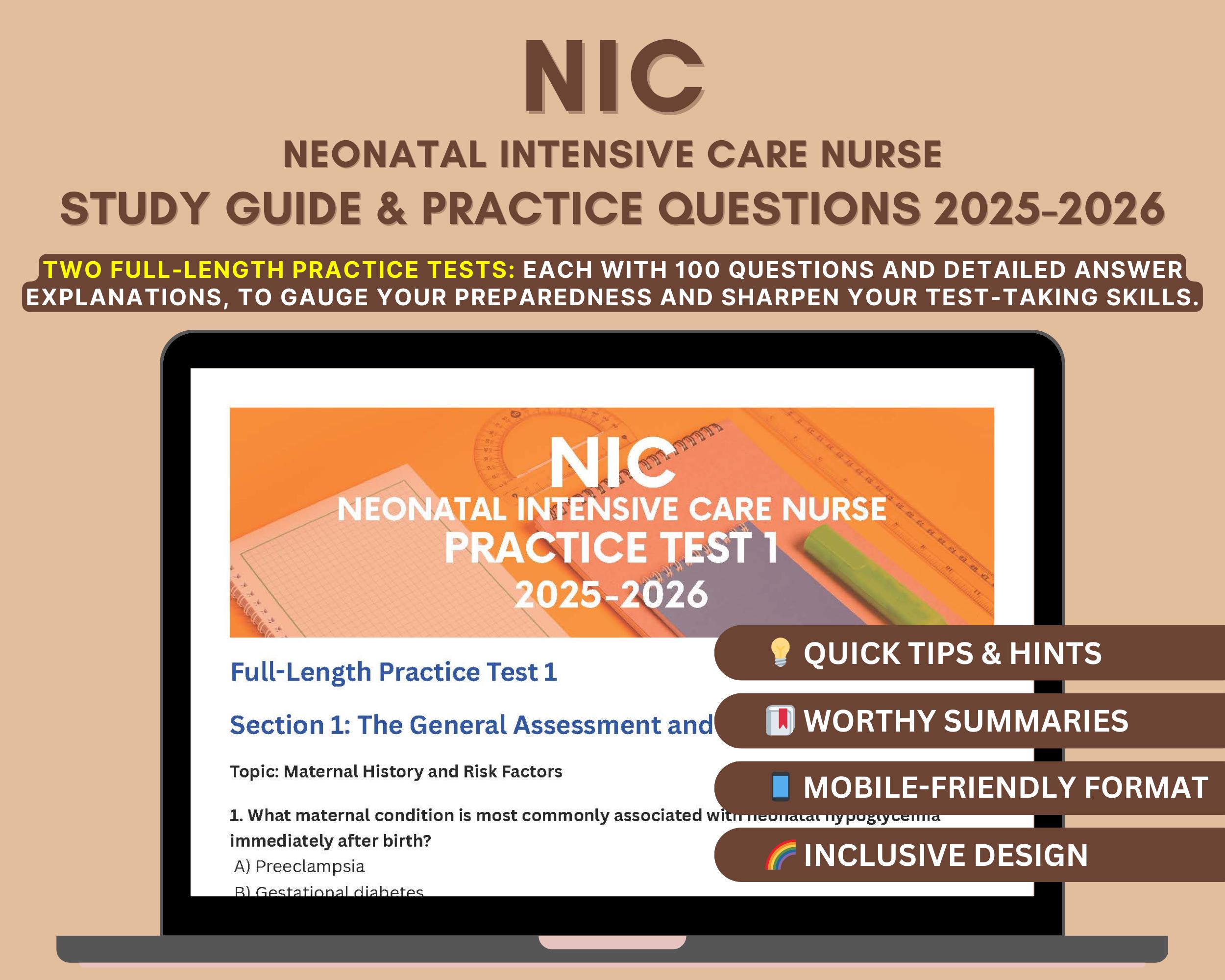NIC Nurse Exam Study Guide 2025-2026: Practice Tests & Content Review ...