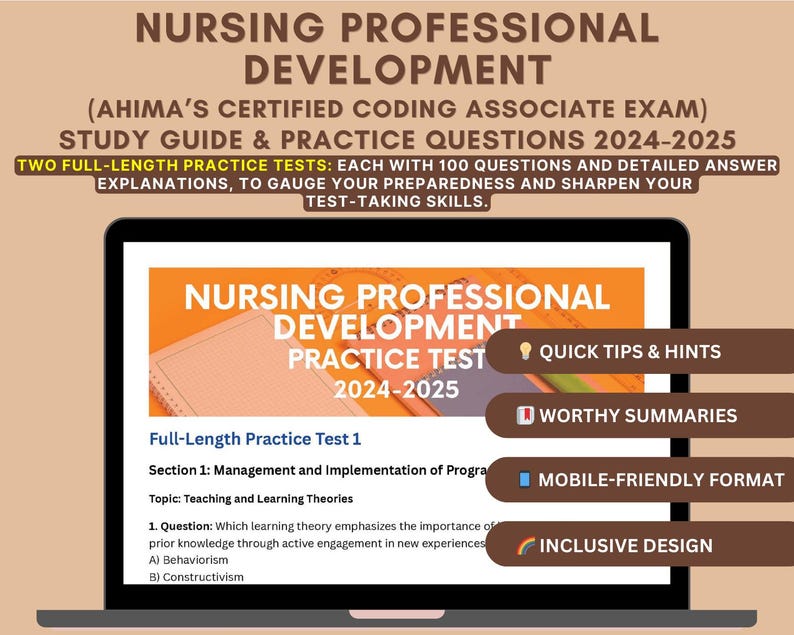 Nursing Professional Development Study Guide 2024-2025: Mastering ANCC ...