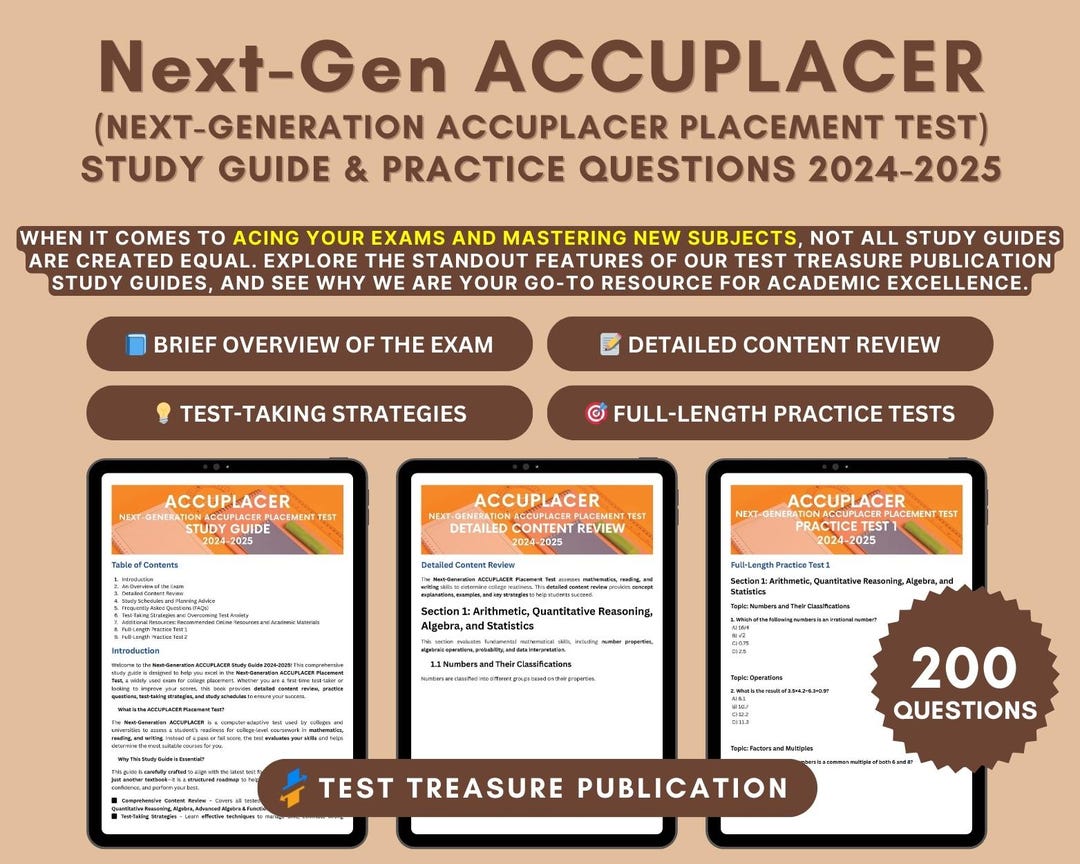 Next-generation ACCUPLACER Study Guide 2024-2025: Detailed Content ...