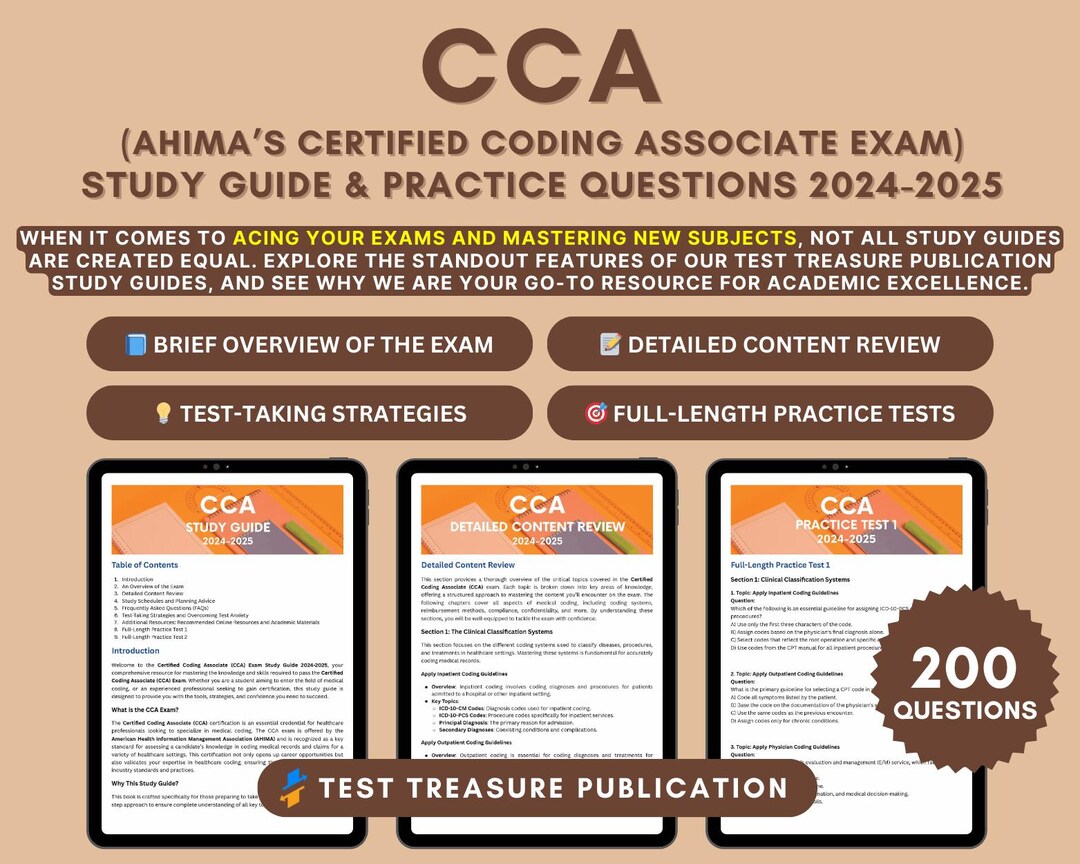 Certified Coding Associate (CCA) Study Guide 2024-2025: Master ...