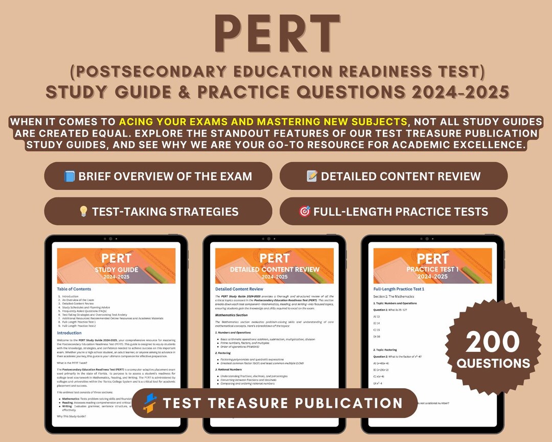 PERT Study Guide 2024-2025: In-depth Content Review, Practice Tests ...