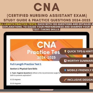 CNA Study Guide 2024-2025: In-depth Content Review, Practice Tests ...