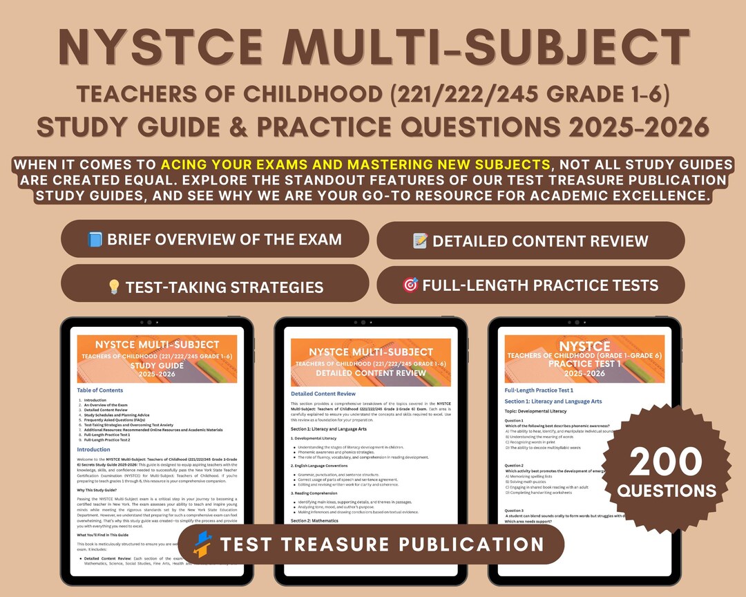 NYSTCE Teachers of Childhood Study Guide 2025-2026: Practice Tests ...