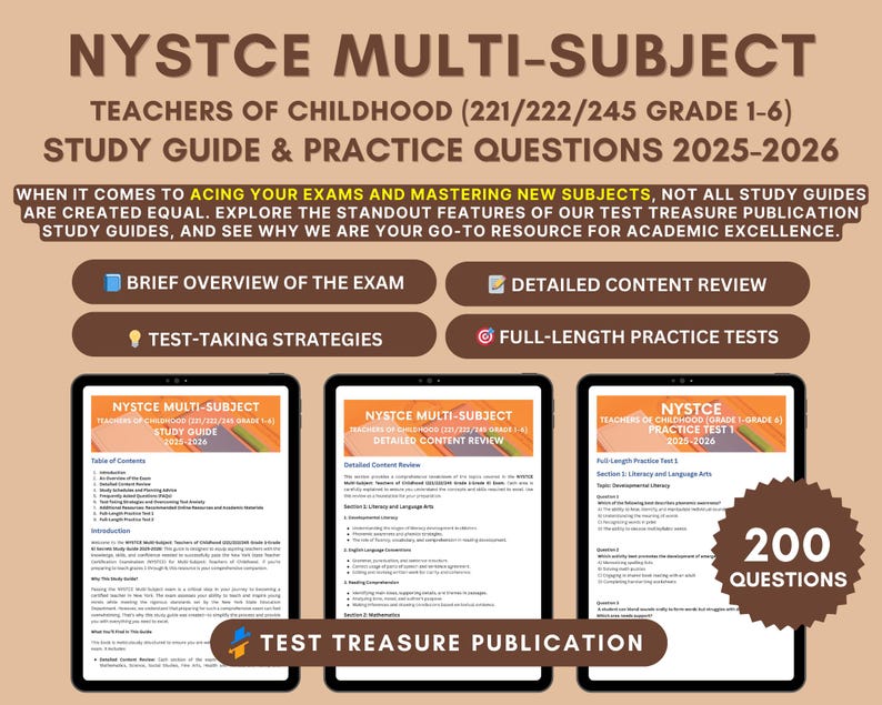 NYSTCE Teachers of Childhood Study Guide 2025-2026: Practice Tests ...