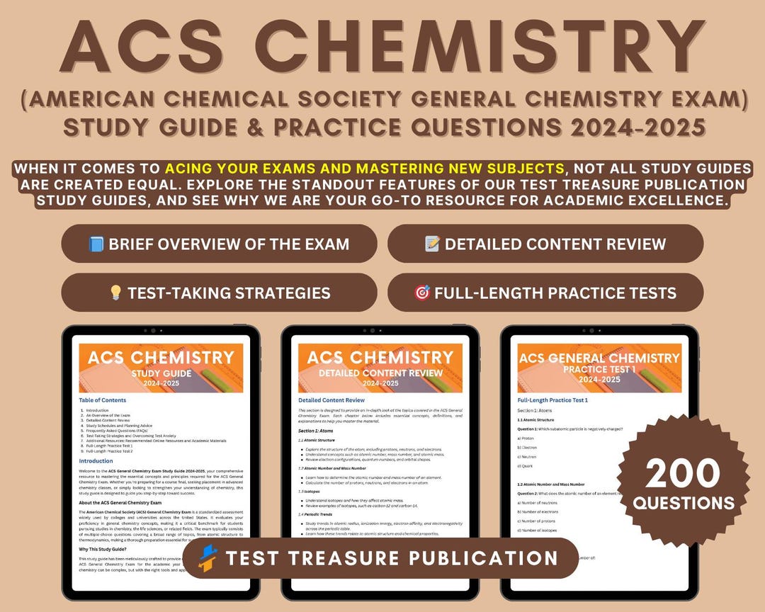 ACS General Chemistry Study Guide 2024-25: Master Atomic Structure ...