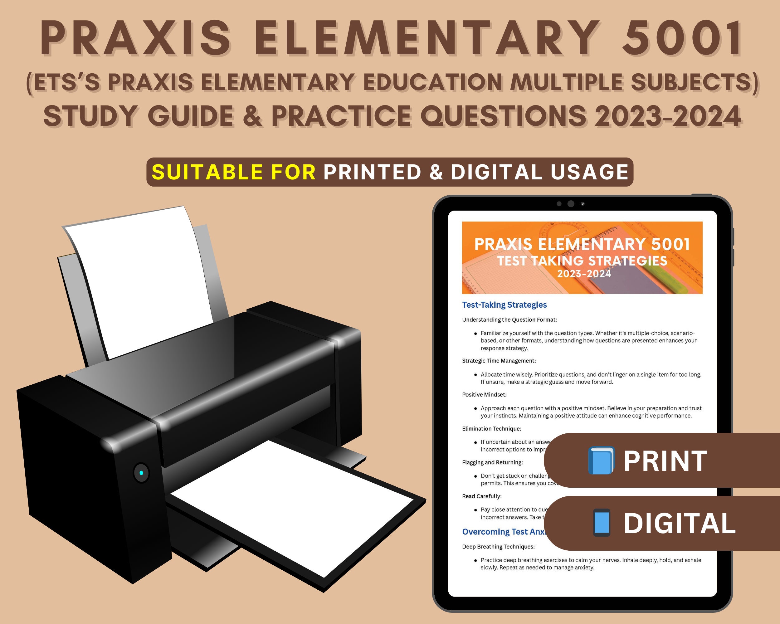Praxis Elementary Education Multiple Subjects 5001 Study Guide 2023 ...