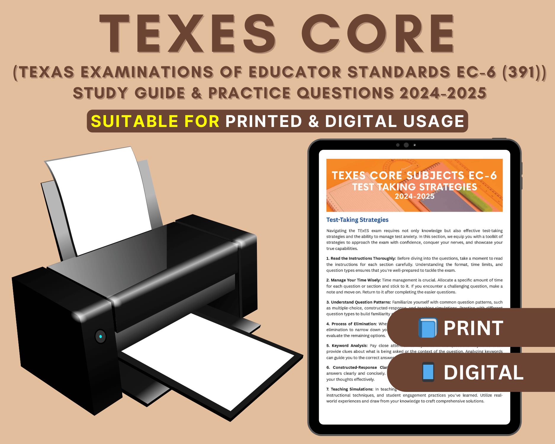 Texes Core Subjects EC-6 Exam Study Guide 2024-2025: In-depth Content ...