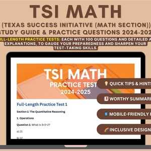 TSI Math Prep Study Guide for 2024-2025: In-depth Content Review ...
