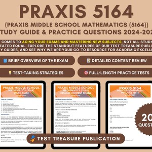Praxis Middle School Mathematics 5164 Study Guide 2024–2025: Detailed ...