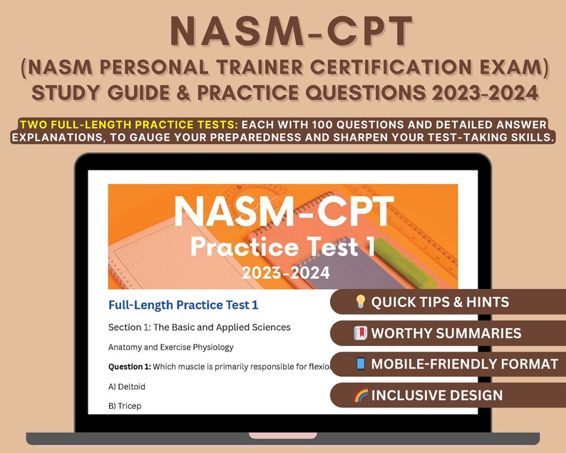 NASM CPT Study Guide 2023-2024: In-depth Content Review, Practice Tests ... NASM CPT Study Guide 2023-2024: In-depth Content Review, Practice Tests ...