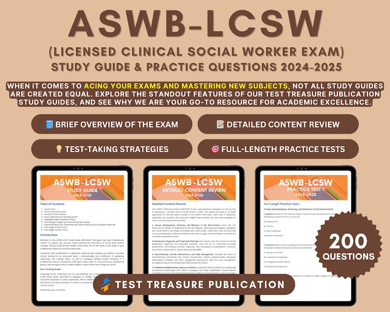 ASWB-LCSW Exam Prep 2024-25: Study Guide for Clinical Social Work ...