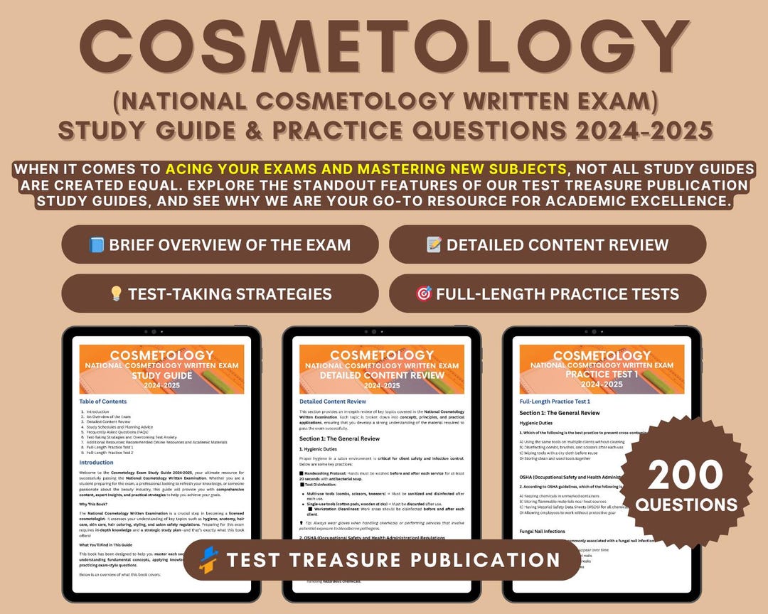 Cosmetology Exam Study Guide 2024-2025 | Pass the National Cosmetology ...