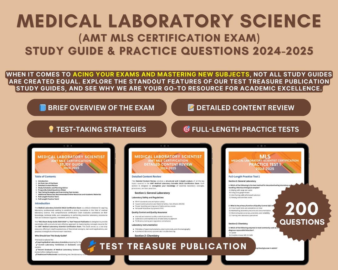 Medical Laboratory Scientist Study Guide 2024-2025: AMT MLS ...