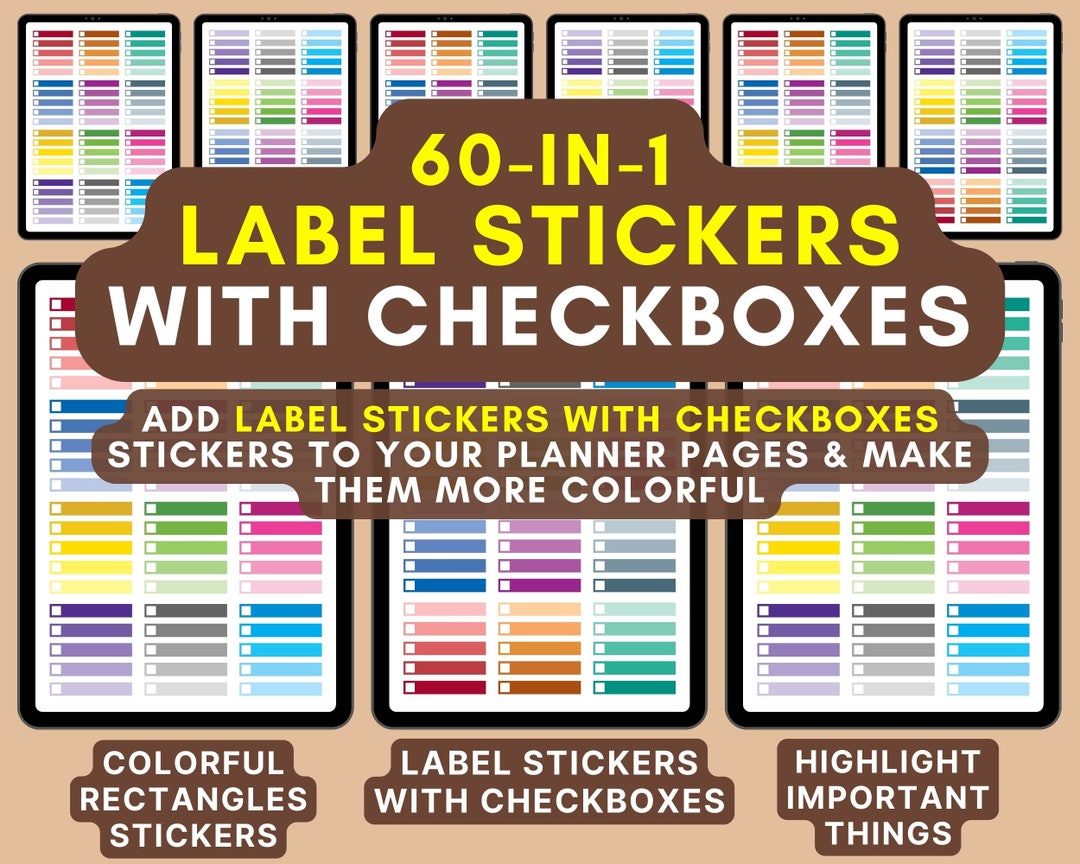 Checklist Bliss: Label Stickers With Checkboxes for Journal - Etsy