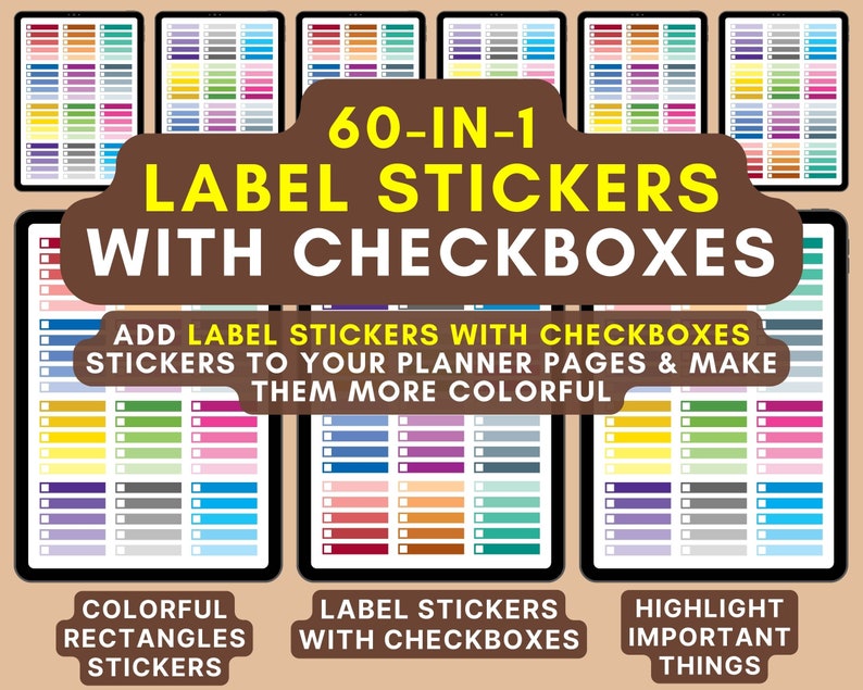 Checklist Bliss: Label Stickers With Checkboxes for Journal - Etsy