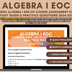 Florida Algebra I End-of-course (EOC) Study Guide 2024-2025: Detailed ...