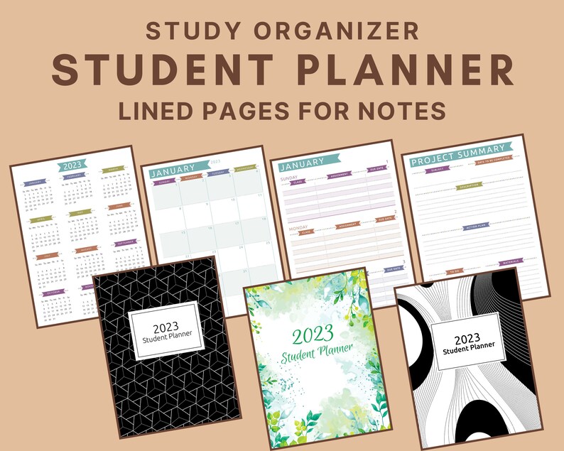2023 Dated Student Planner With Class Assignment Project - Etsy