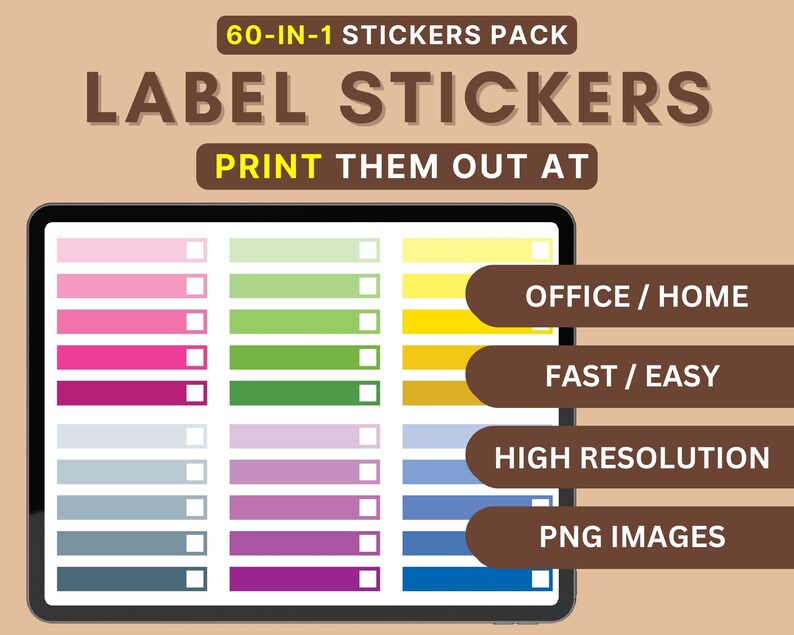 Checklist Bliss: Label Stickers With Checkboxes for Journal - Etsy