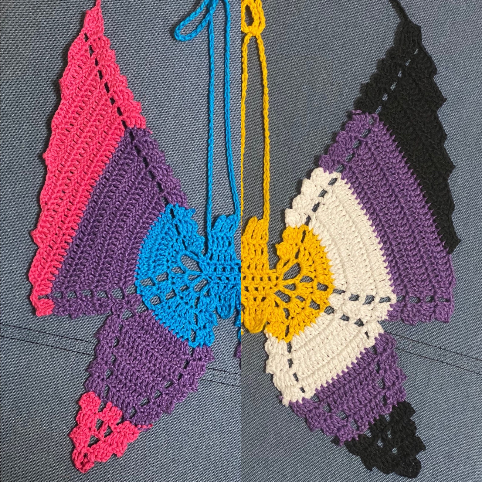 Pride Rainbow Butterfly Top Lgbtq Handmade Crochet One Size Fits Most ...