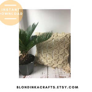 DIY Macrame Pillow Pattern INSTANT DOWNLOAD | Etsy