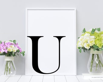 Letter U Poster - Etsy