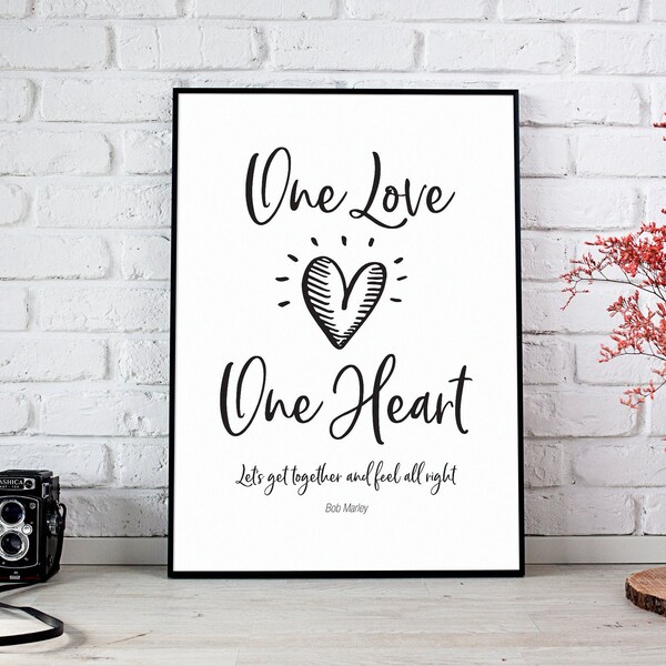 Bob Marley One Love Poster - Etsy