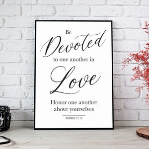 Bible Verses Printable, Romans 12:10, Be Devoted to One Another ...