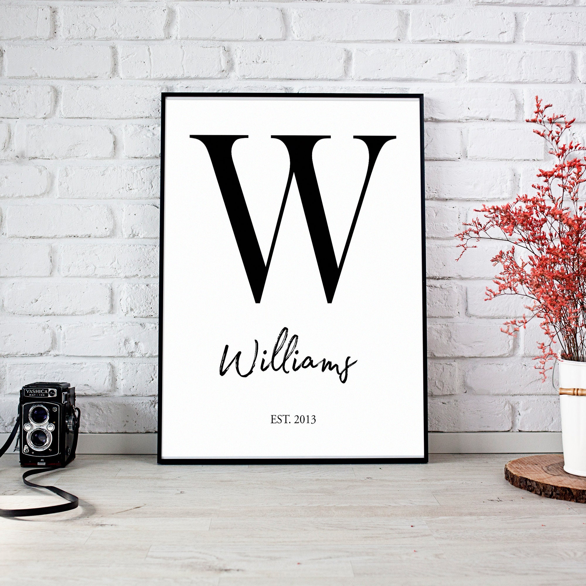 Last Name Sign Family Established Sign Printable - Etsy