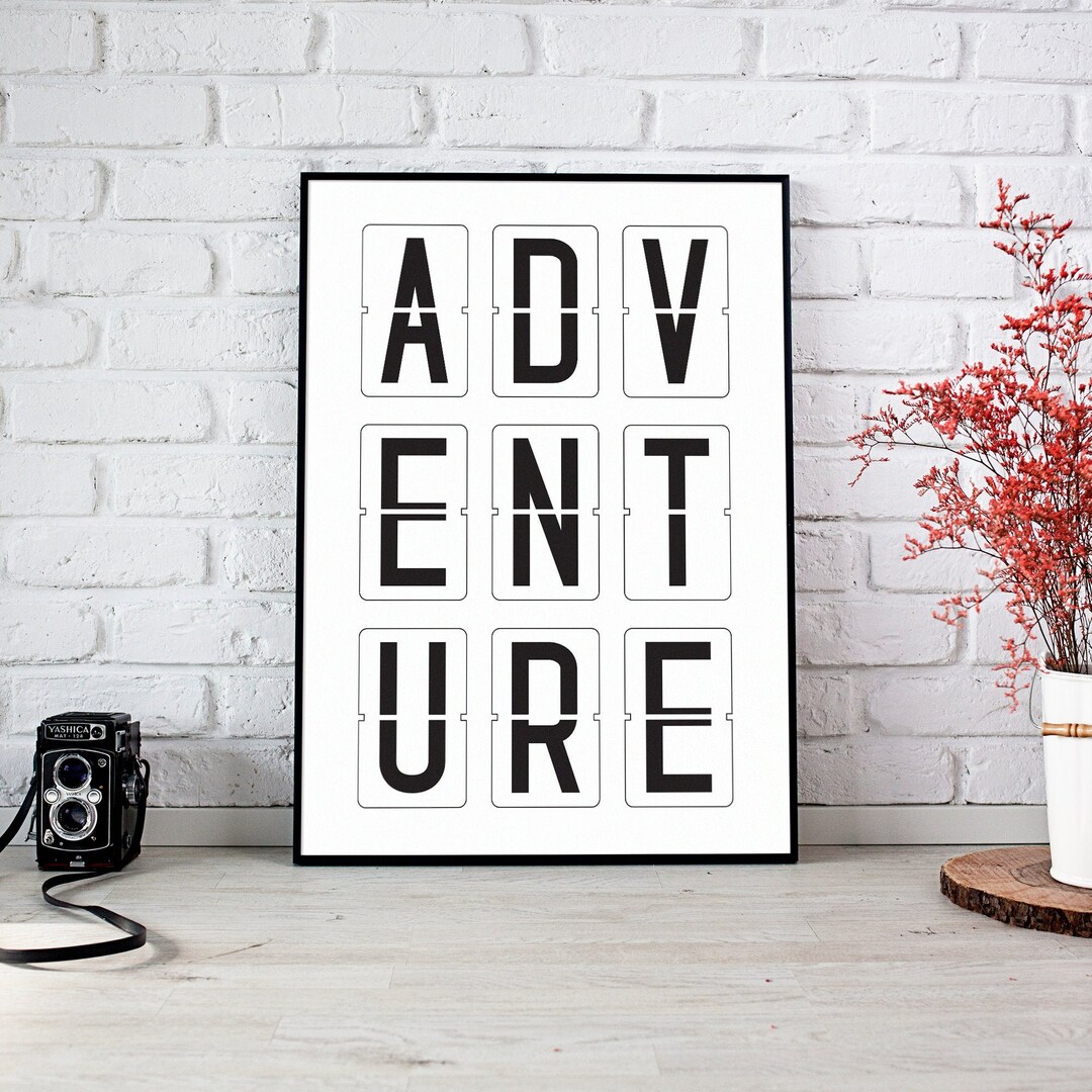 Adventure Awaits Printable, Adventure Print, Travel Poster, Explorer ...
