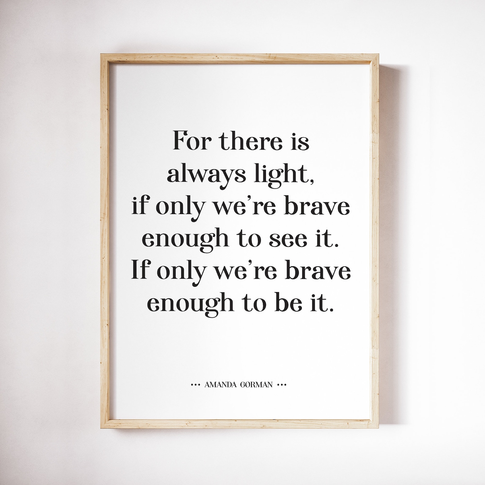 Amanda Gorman Poster Quote For There Is Always Light | Etsy