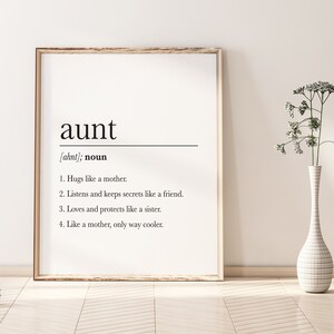 Aunt Definition, Dictionary Meaning, Gift for Aunty, Auntie Gift ...
