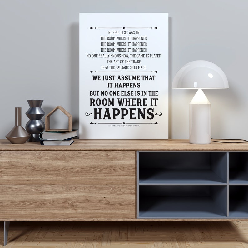 Hamilton Musical, Hamilton Print, the Room Where It Happens, Hamilton ...