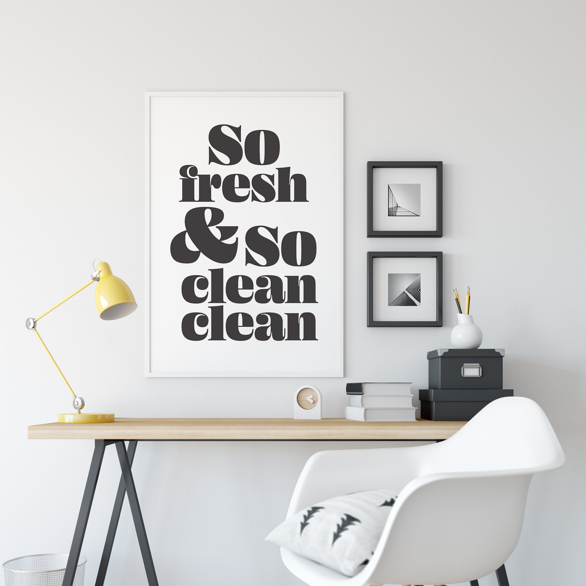 So Fresh and so Clean Clean Printable Wall Art, Laundry Room Poster ...