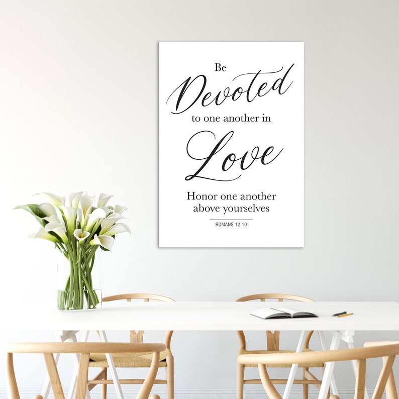 Bible Verses Printable, Romans 12:10, Be Devoted to One Another ...