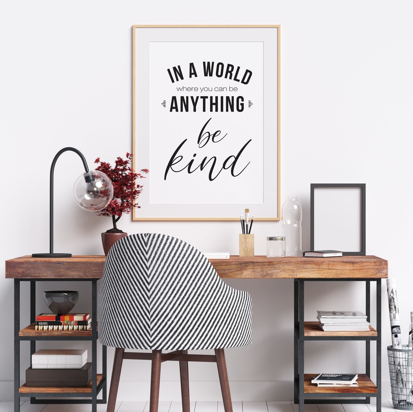 In A World Where You Can Be Anything Be Kind Large Quote | Etsy Australia