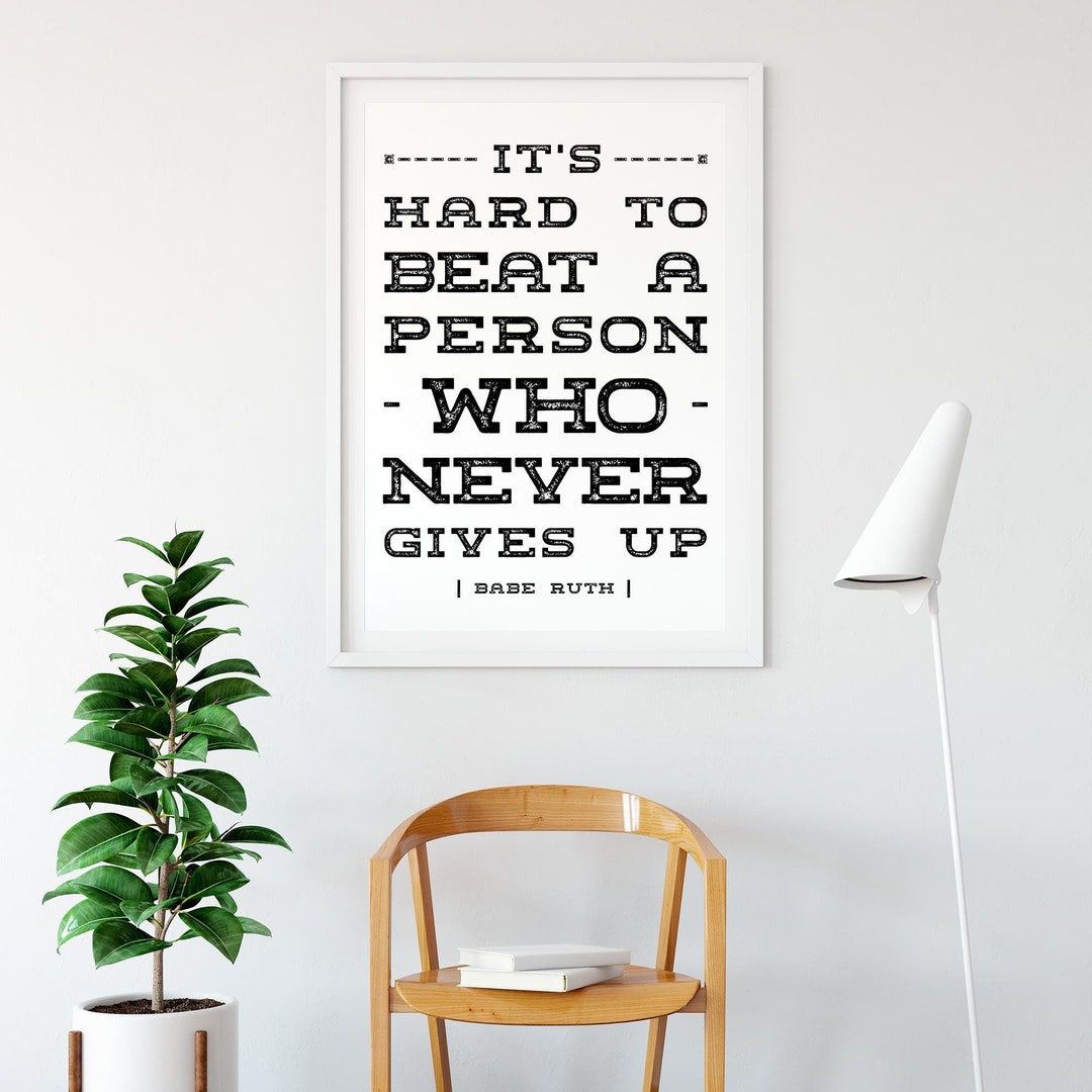 Never Give Up, Gym Poster Printable, Motivational Prints, Hustle Grind ...