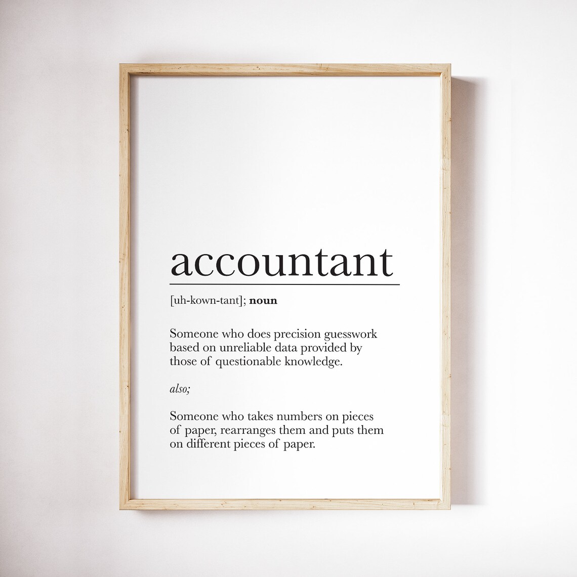 Funny Accountant Definition Print Printable Accountant Gift - Etsy ...