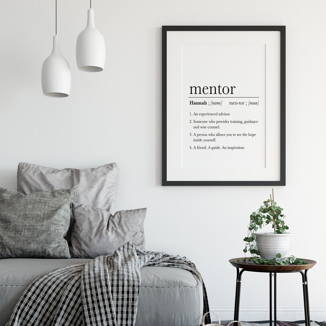 Personalized Mentor Definition Print: Thank You Gift (digital Download ...